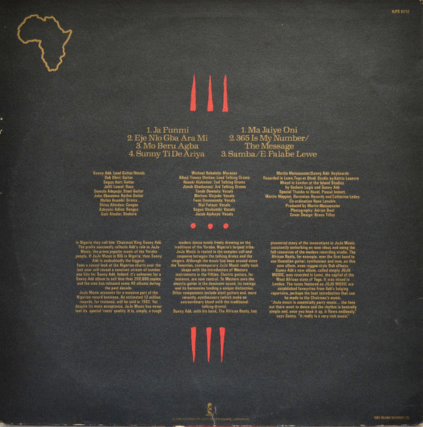 Juju Music by King Sunny Ade & His African Beats - Groovierecords.com ...
