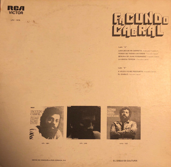 Facundo Cabral by Facundo Cabral - Groovierecords.com – Groovie Records