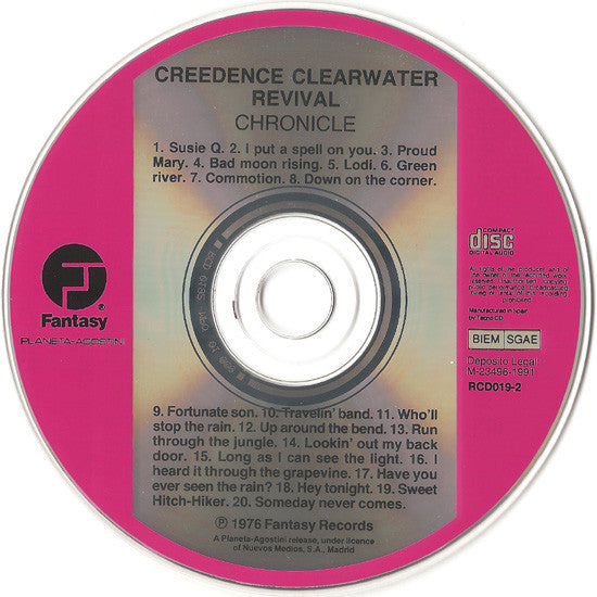 Chronicle (The 20 Greatest Hits) by Creedence Clearwater Revival ...