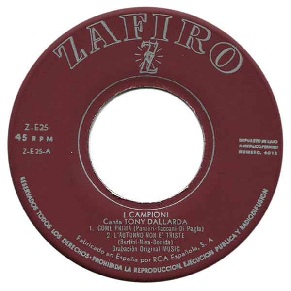 Come Prima = Como Antes by I Campioni Canta Tony Dallara ...