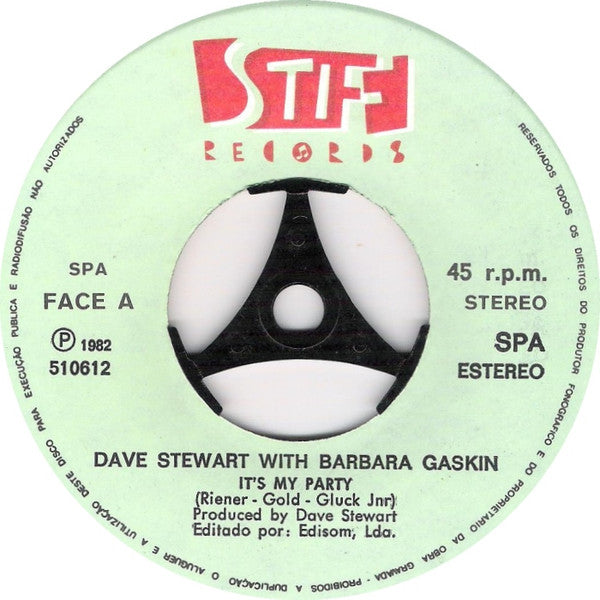 It's My Party by Dave Stewart & Barbara Gaskin - Groovierecords.com ...