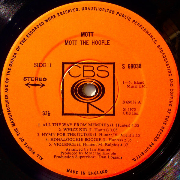 Mott by Mott The Hoople - Groovierecords.com – Groovie Records