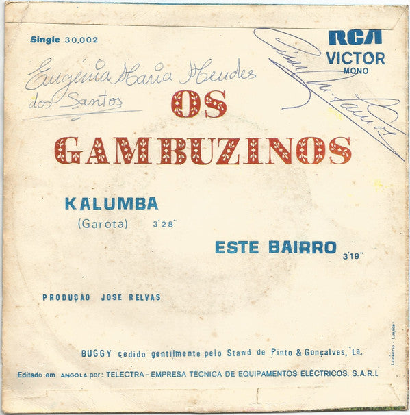 Kalumba / Este Bairro by Os Gambuzinos - Groovierecords.com – Groovie ...