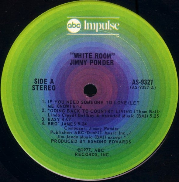 White Room by Jimmy Ponder - Groovierecords.com – Groovie Records