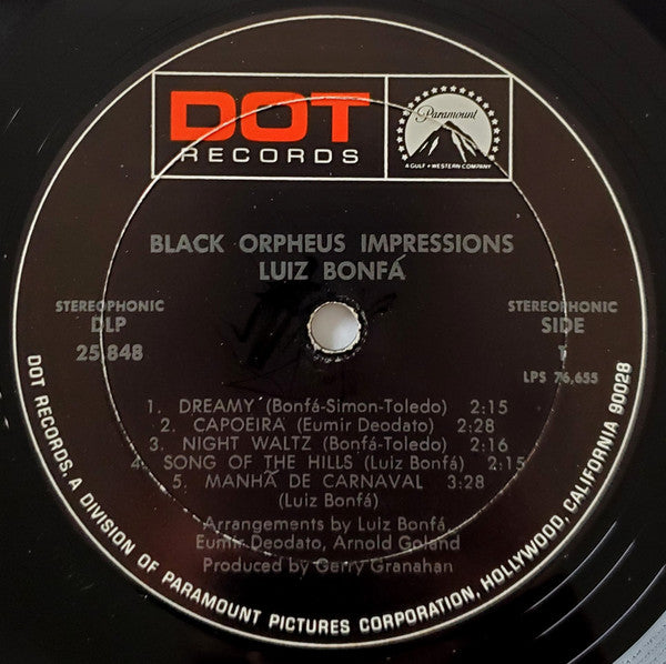 Black Orpheus Impressions by Luiz Bonfá - Groovierecords.com – Groovie ...