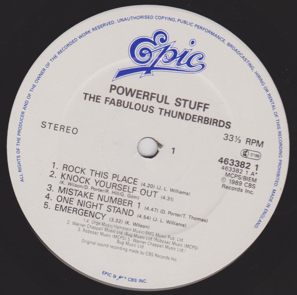 Powerful Stuff by Fabulous Thunderbirds, The - Groovierecords.com ...